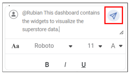 Adding Comments to a Dashboard